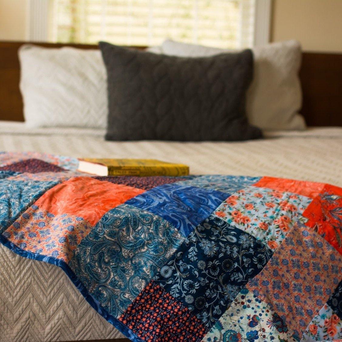 Modern Patchwork Throw and Lap Quilts Collection Colorful Blankets ...
